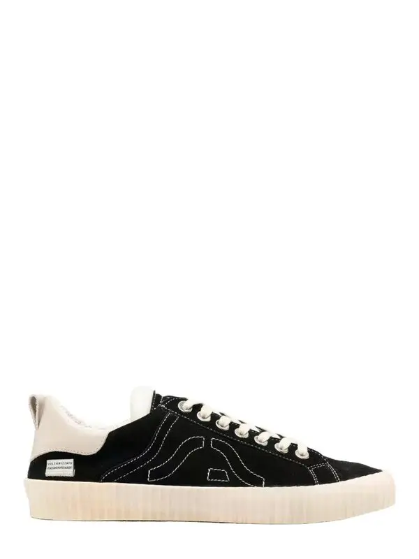 SPRINGA Wavy Logo-appliqué Sneakers - Black