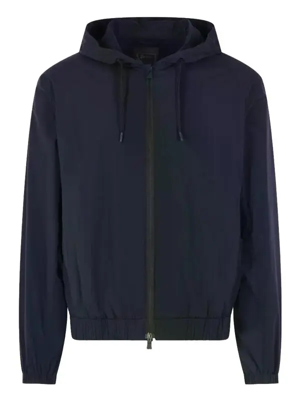 Herno Hooded Zip Coat - Blue