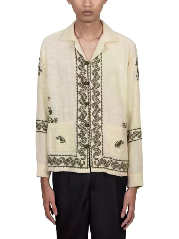 BAZISZT Tulum Buttoned Shirt - Neutrals