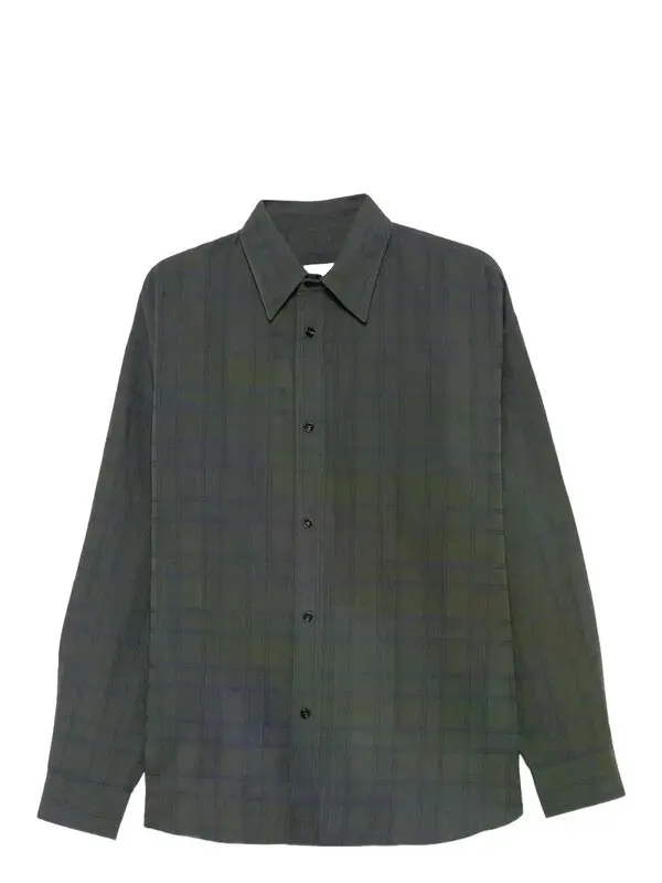 SAGE NATION Chisholm Oversized Long-sleeve Check Shirt - Grey