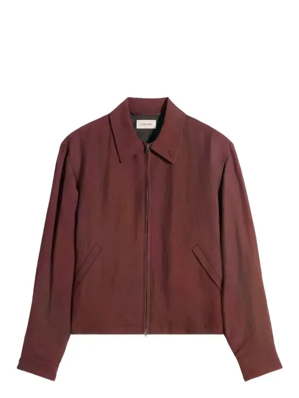 LEMAIRE Lemiare Zip-up Linen Gabardine Jacket - Red