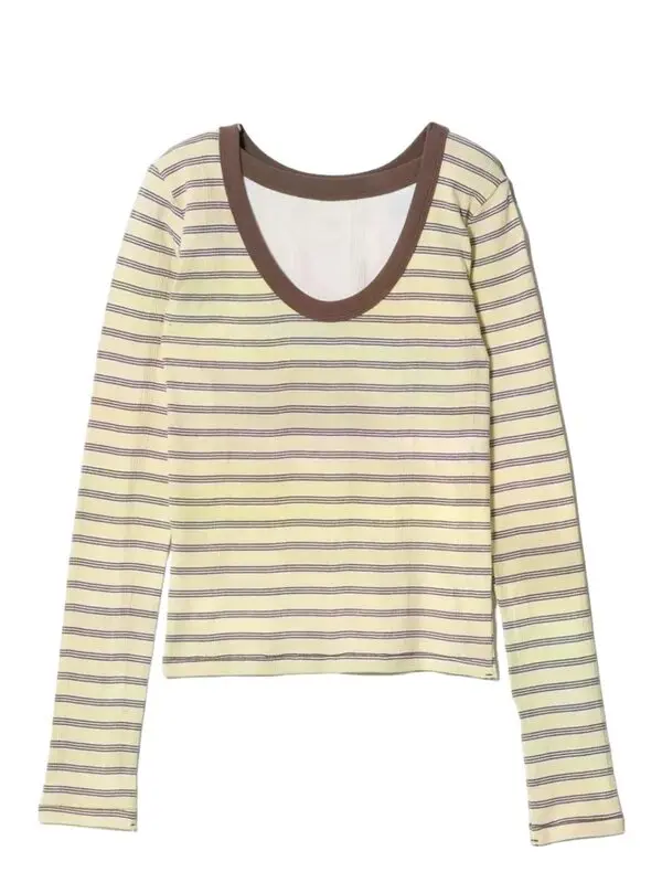 Beautiful People Miller Striped Double-front T-shirt - Yellow