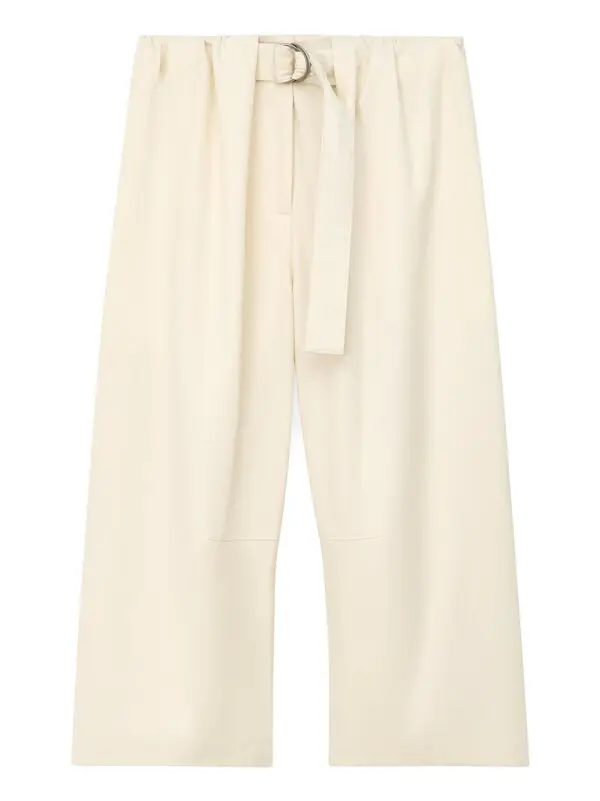 Loewe Cropped Belted Trousers - White