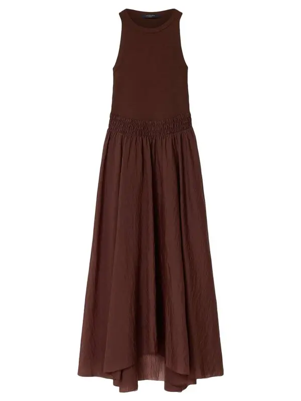 ALLSAINTS Ribbed Zenia Midi Dress - Brown
