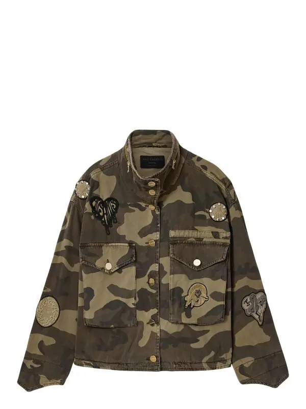 ALLSAINTS Organic Cotton Camo Jacket - Green