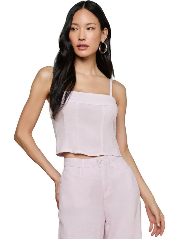 L'Agence Arlin Linen Tank Top - Icy Lilac