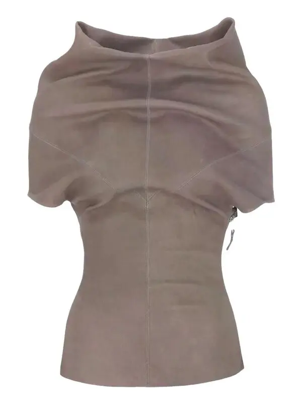 Rick Owens Draped T-shirt - Brown