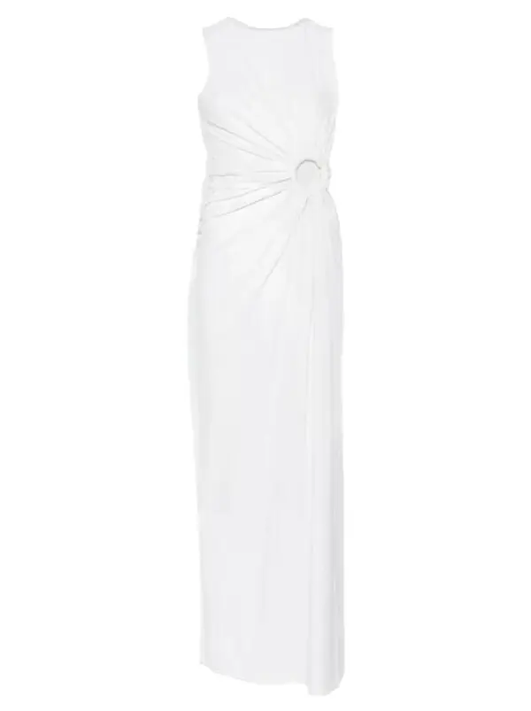 Sportmax Ring-embellishment Maxi Dress - White