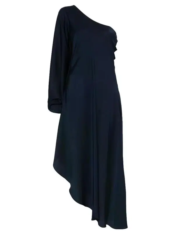 NOUVELLE SILK95FIVE Ritz One-shoulder Dress - Blue
