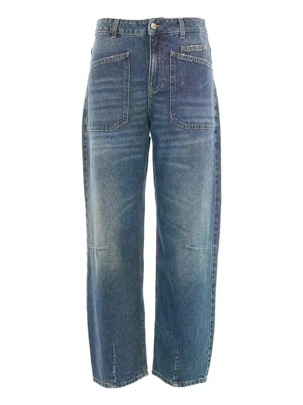 Liu Jo Patch Pocket Panelled Jeans - Blue