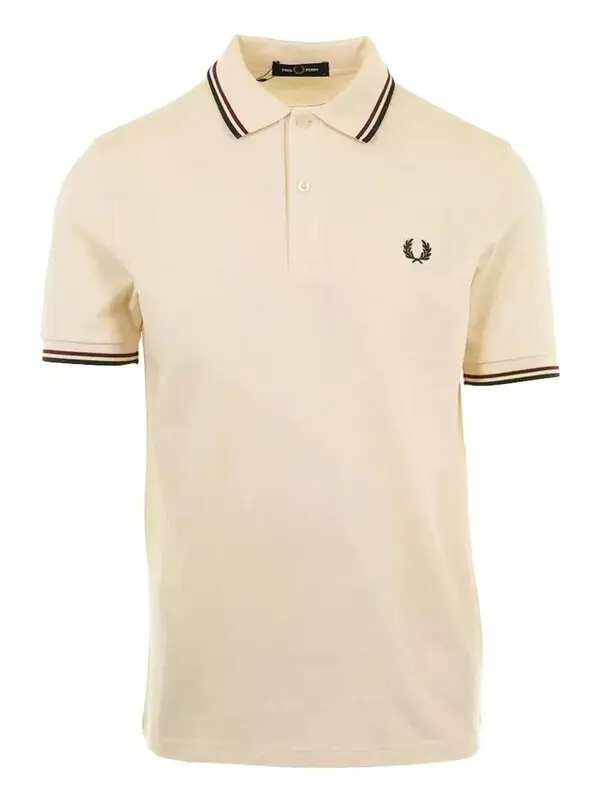 Fred Perry Striped-collar Polo - Neutrals