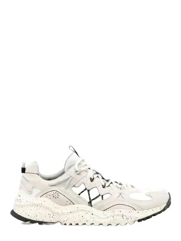 FLOWER MOUNTAIN Yamabushi Round Toe Suede Sneakers - Neutrals