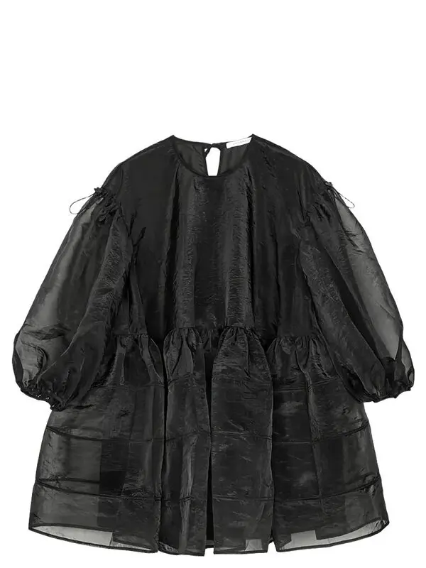Cecilie Bahnsen Darcy Tie-detail Mini Dress - Black
