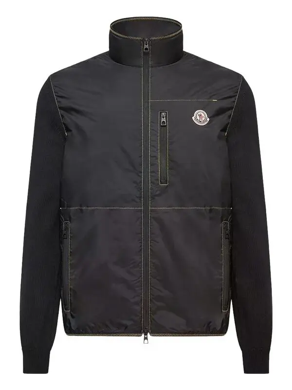 Moncler Zip Mock-neck Jacket - Black