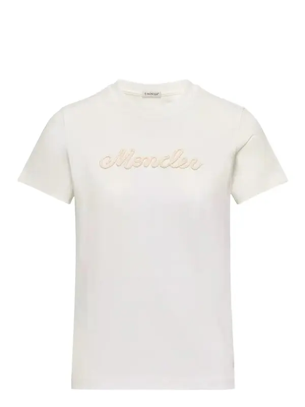 Moncler Logo-embroidered T-shirt - White