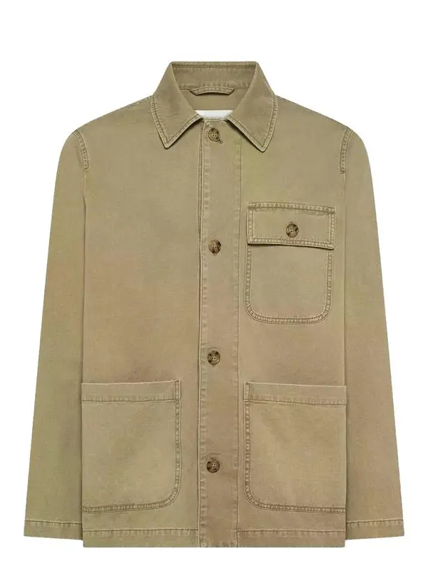 Seventy Buttoned Patch-pocket Overshirt - Neutrals
