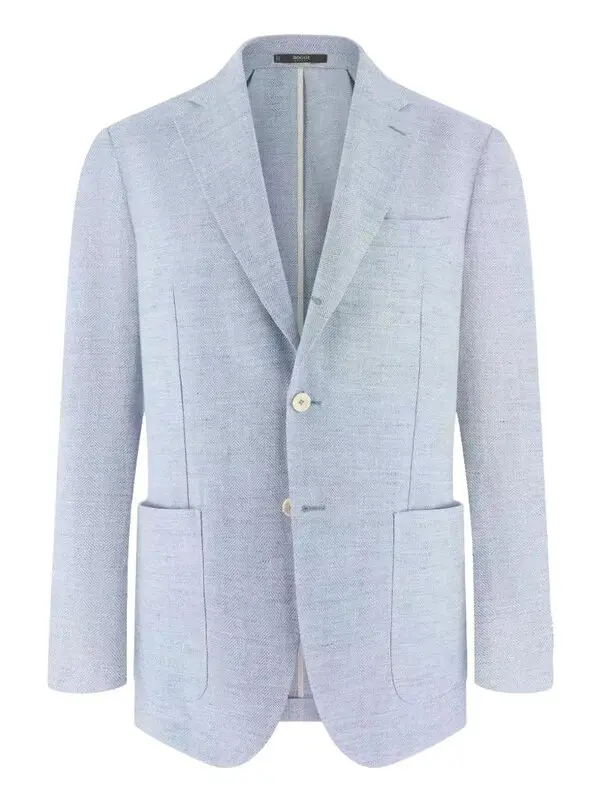 Boggi Milano Single-breasted Blazer - Blue