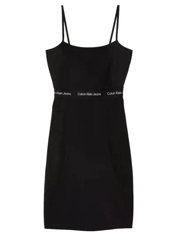 Calvin Klein Logo Midi Dress - Black