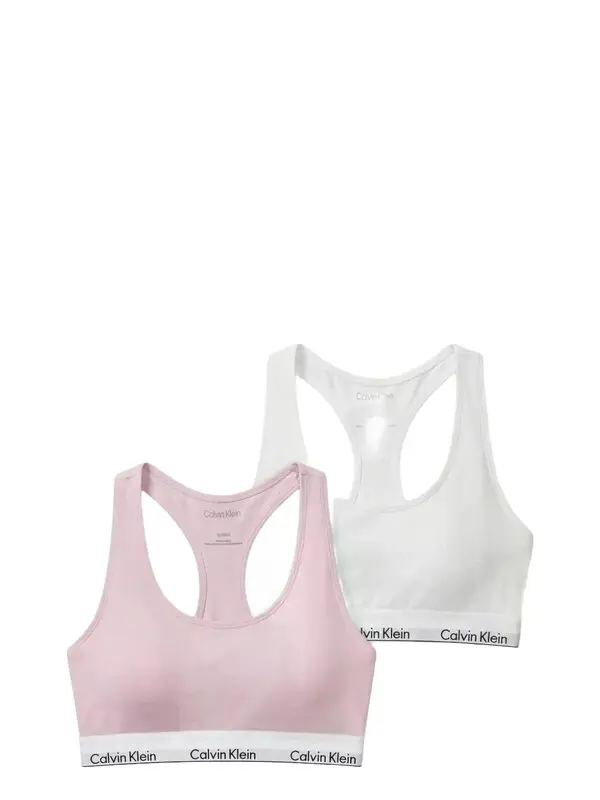Calvin Klein Logo-waistband Bra - White