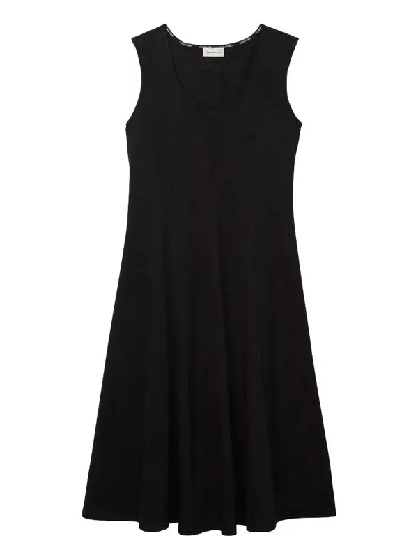 Calvin Klein A-line Midi Dress - Black