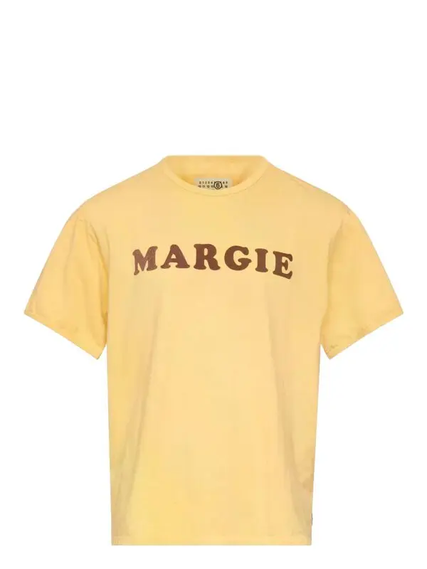 MAISON MARGIELA Graphic-print Cotton T-shirt - Yellow
