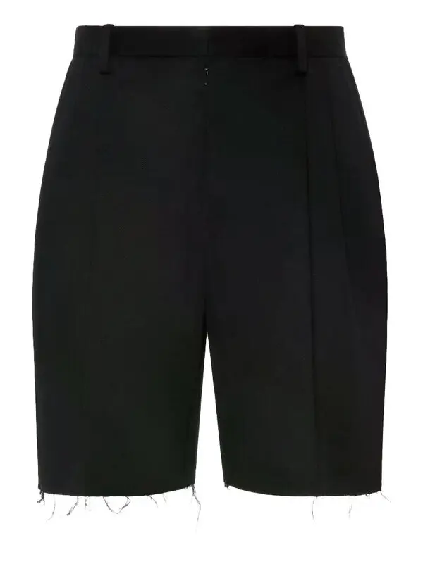 MAISON MARGIELA Frayed-hem Tailored Shorts - Black