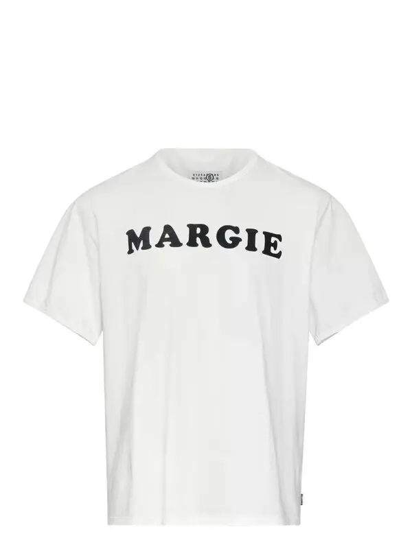 MAISON MARGIELA Graphic-print Cotton T-shirt - White