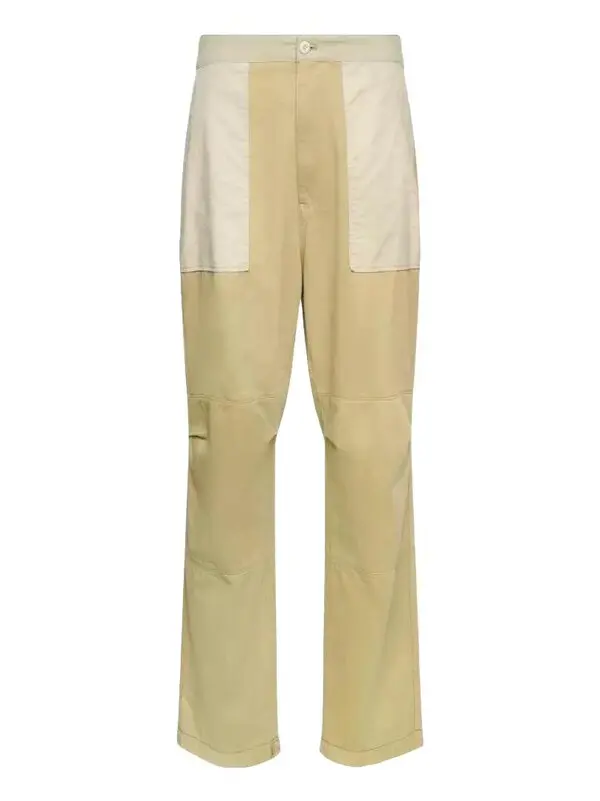 MAISON MARGIELA Paneled Cotton Trousers - Neutrals
