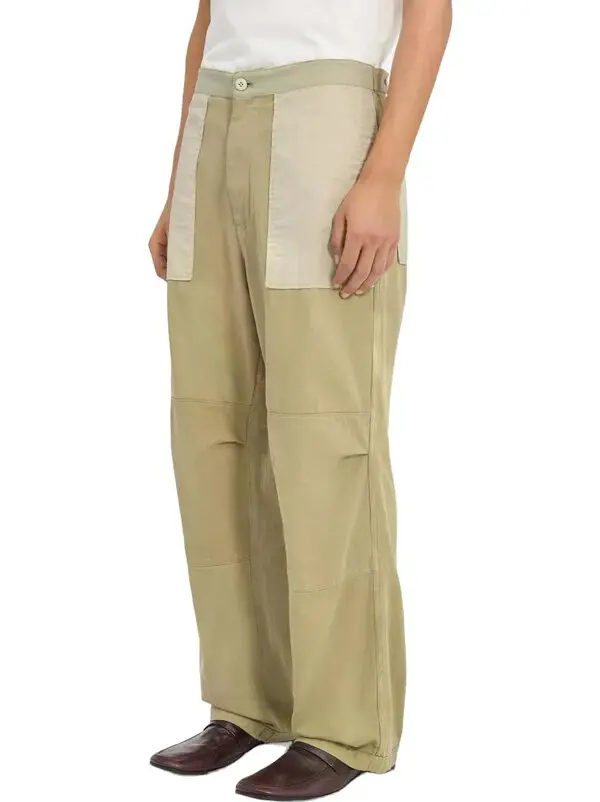 MAISON MARGIELA Paneled Cotton Trousers - Neutrals