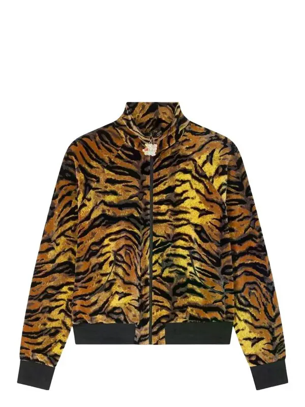 Kenzo Tiger Velvet-jacquard Jacket - Yellow