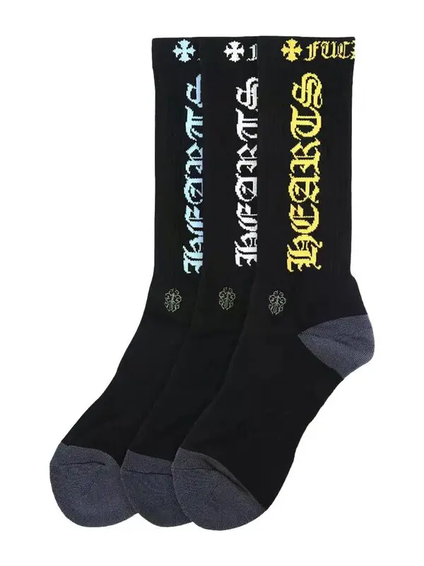 Chrome Hearts Logo Socks - Black
