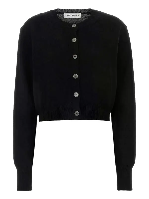 Our Legacy Cropped Buttoned Cardigan - Black