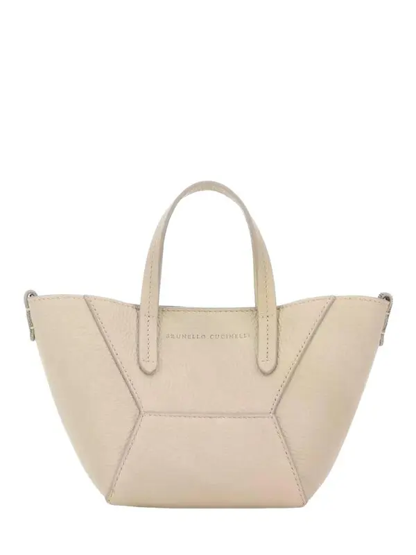 Brunello Cucinelli Leather Tote Bag - Neutrals