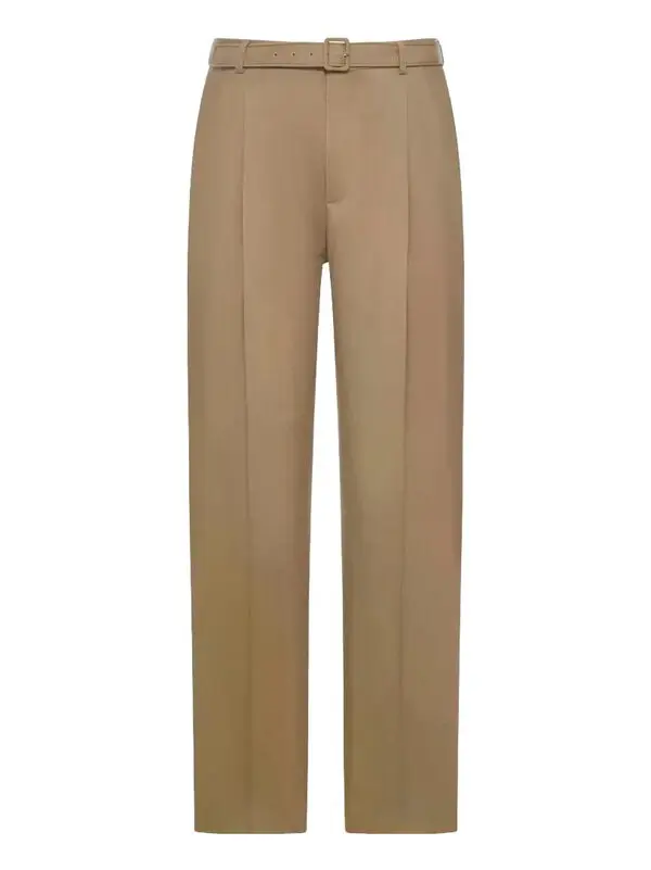 Saint Laurent Belted Tailored Trousers - Neutrals