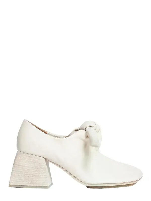 UMA WANG Knotted Leather Pumps - White