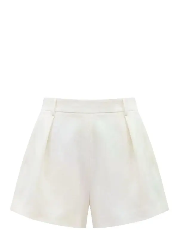 TOCCIN Savannah Pleated Trouser Shorts - Neutrals