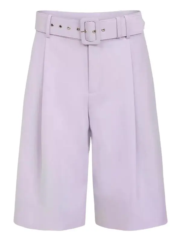 TOCCIN Nina Belted Culotte Shorts - Purple