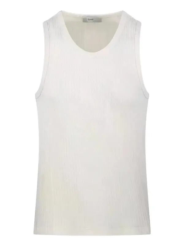 DUNST Ribbed Sleeveless Vest - Neutrals