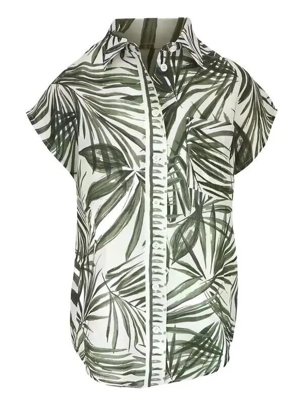Bogner Leaf-print Blouse - White