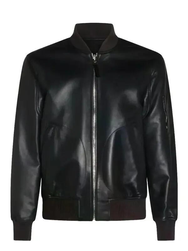 Mackage Reversible Leather Bomber Jacket - Black
