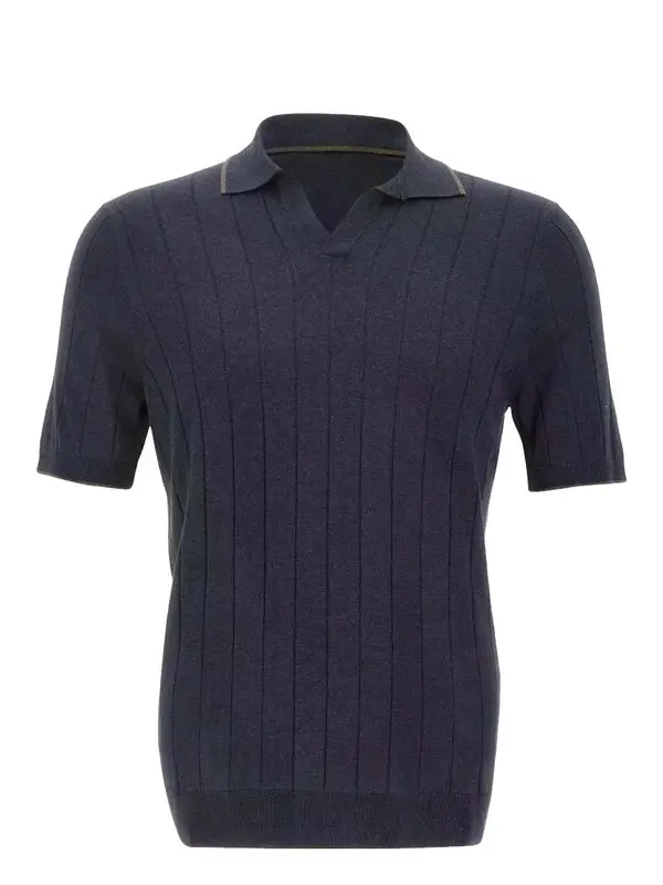 GRAN SASSO Ribbed T-shirt - Blue