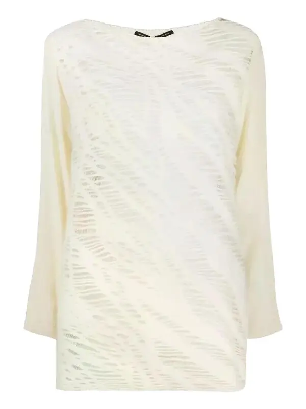 Gianfranco Ferre Patterned Long-sleeved Top - White