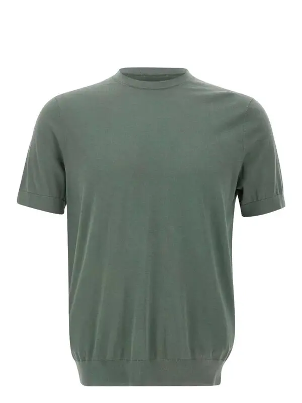 DIKTAT Short-sleeve Crew-neck Sweater - Green