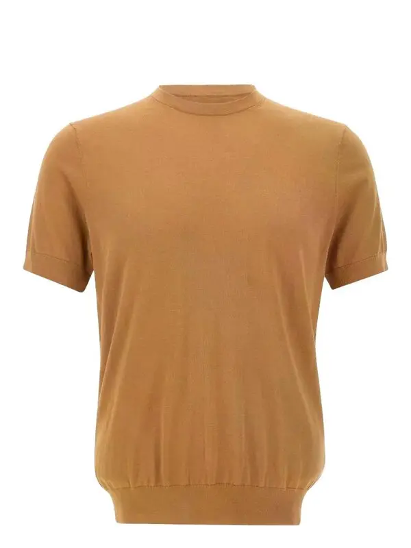 DIKTAT Short-sleeve Crew-neck Sweater - Neutrals