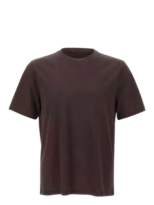 KANGRA Crew-neck Short-sleeve T-shirt - Brown