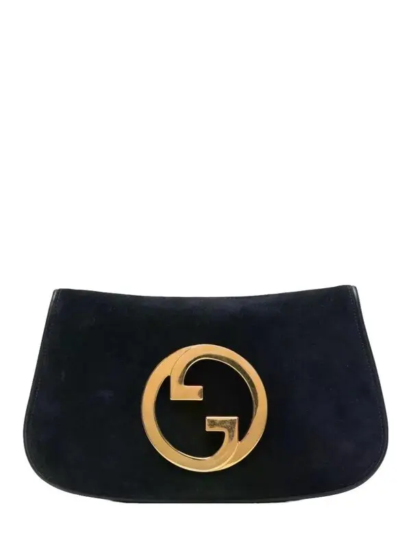 Gucci Logo-plaque Clutch - Blue