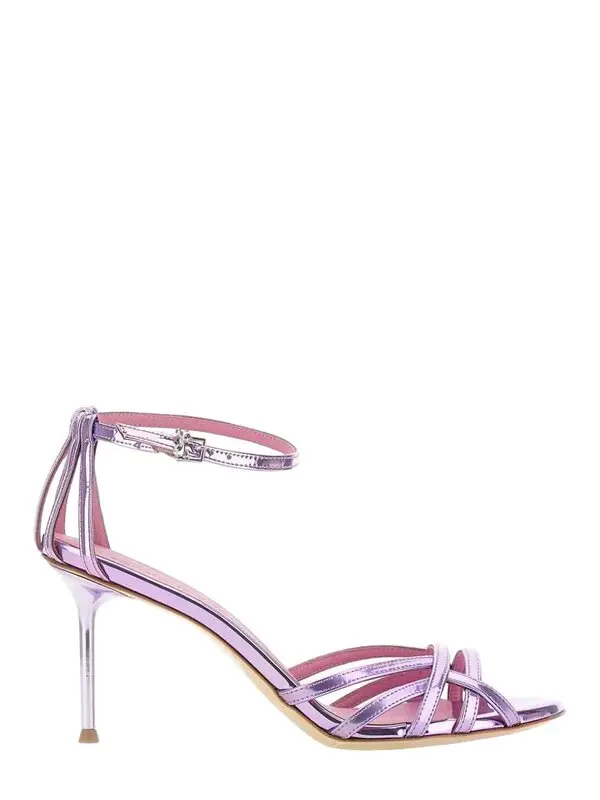 SERGIO LEVANTESI Gemma Crossed Straps Buckle Sandals - Pink