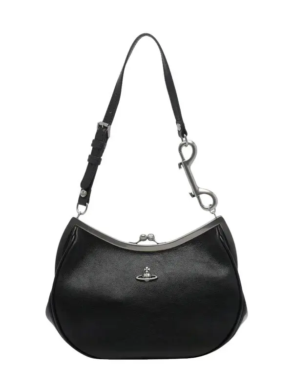 VIVIENNE WESTWOOD Orb-plaque Shoulder Bag - Black