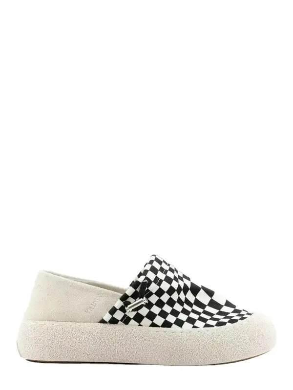 SANTHA Imsouane Checkboard Sneakers - White