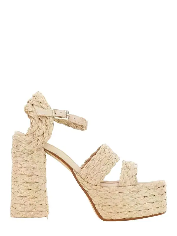 CastaÑer Fresa Woven Platform Sandals - Neutrals
